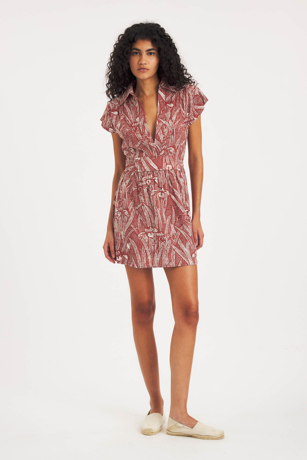 Robe courte Bandali – Gaze de coton, silhouette des années 70 | Antik Batik