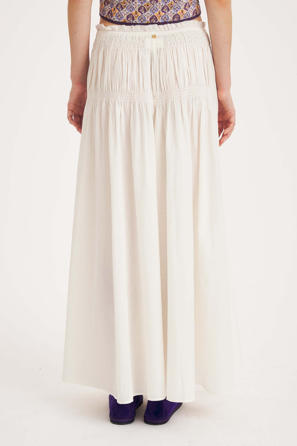 Caroline Skirt – Soft Cotton Voile, Flowing Silhouette | Antik Batik