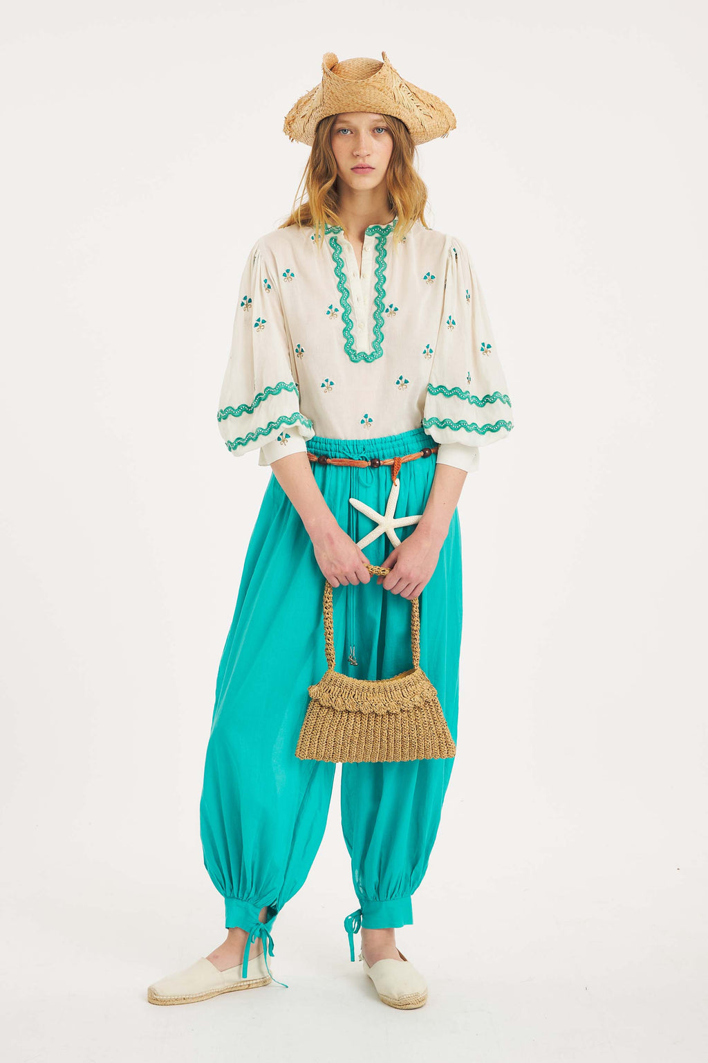 Jeanne Blouse – Hand-Embroidered Cotton Voile | Antik Batik