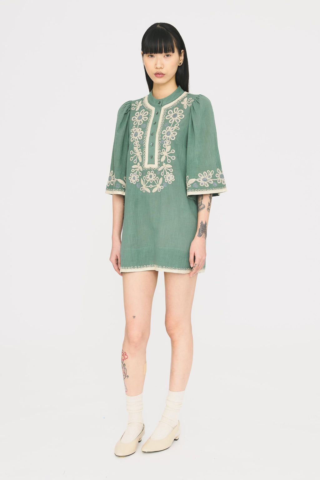 Nohi short dress – Embroidered Elegance by Antik Batik