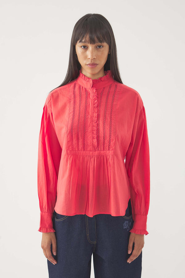 Antik Batik Blouse Angelo - Delicate & Ruffled Elegance